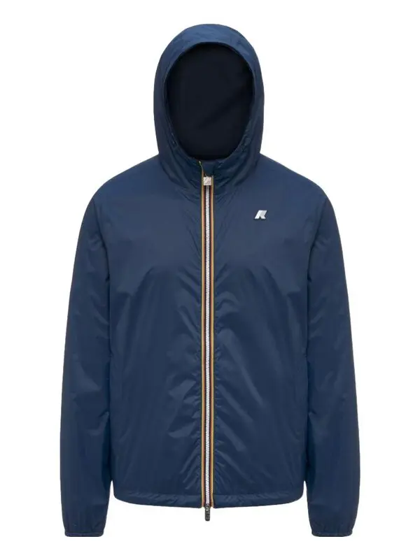 K-WAY Jake Reversible Interlock Jacket - Blue And Dark Blue Badge