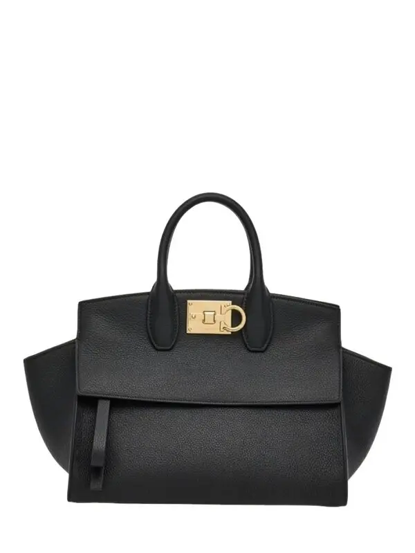FERRAGAMO Studio Gancini Tote Bag - Black
