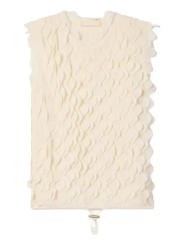 Ulla Johnson Round Neck Sleeveless Knitted Sweater - White