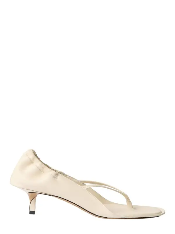 Jacquemus Thong Sandals With Elastic Heel - Light Ivory