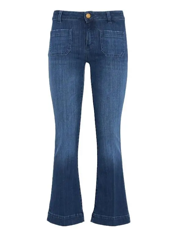 THE SEAFARER Cropped Jeans - Blue