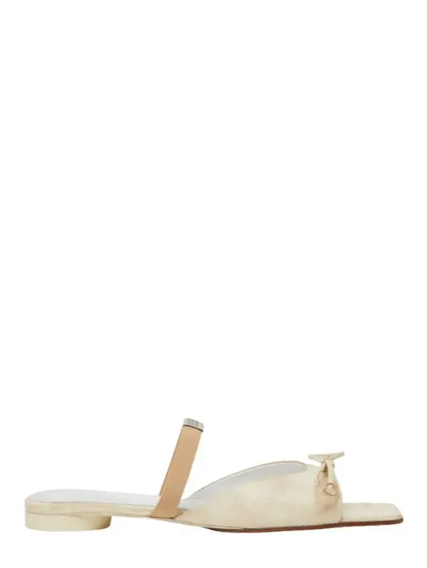 MAISON MARGIELA Bow Detail Square Toe Sandals - Nude