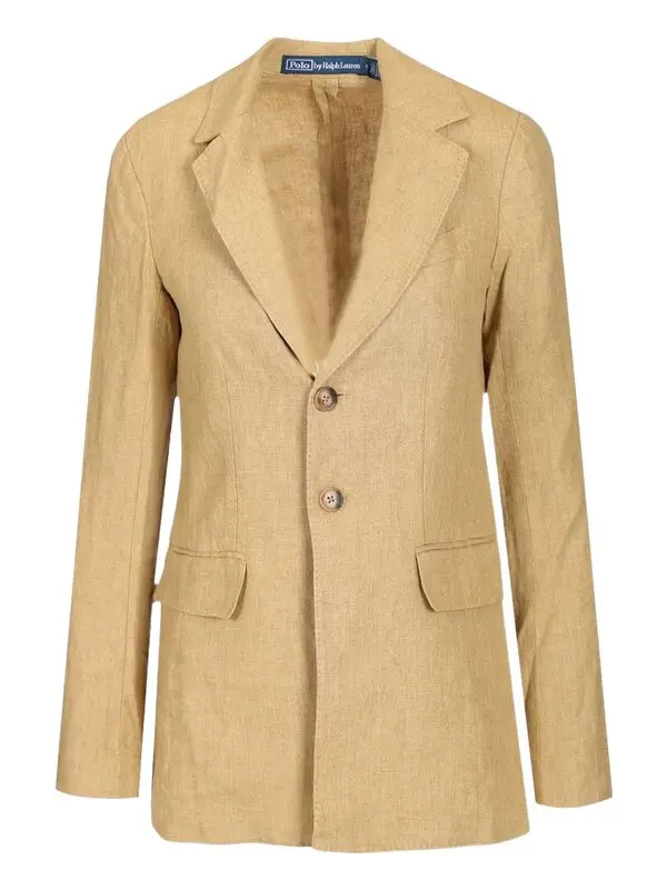 Polo Ralph Lauren Linen Woven Blazer - Nude