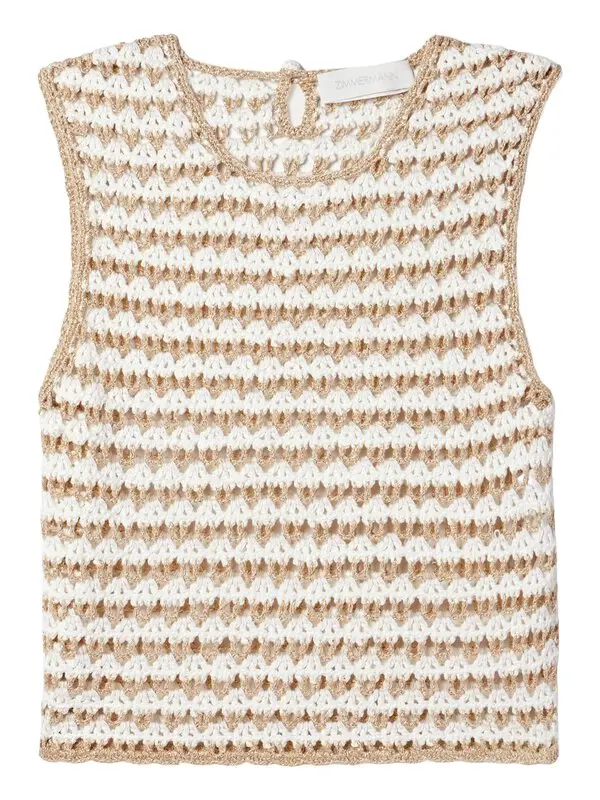 Zimmermann Crocheted Vest - Nude