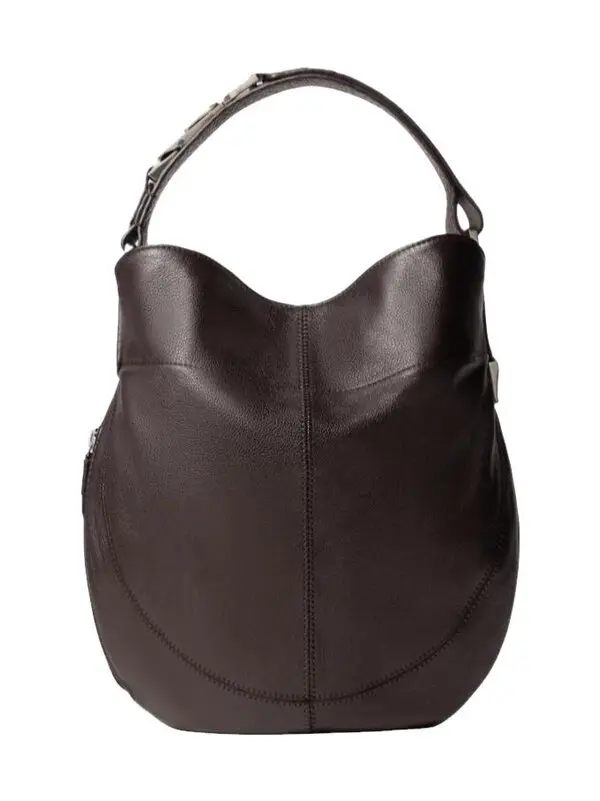 LEMAIRE Quiver Clip Shoulder Bag - Dark Chocolate