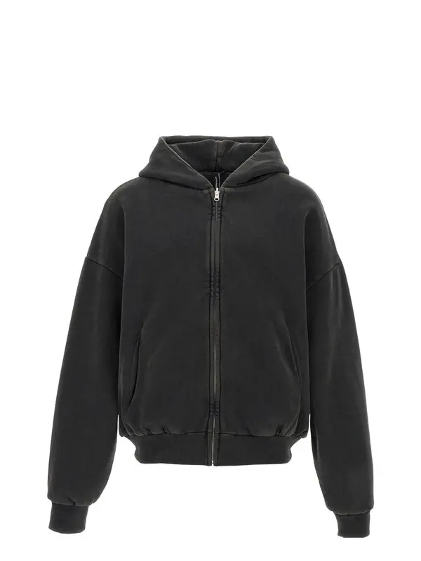 ENTIRE STUDIOS Thermarl Hood Washed Hoodie - Black