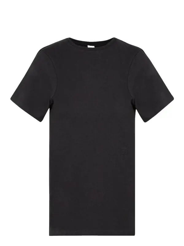 TOTEME Short-sleeve Crewneck T-shirt - Black