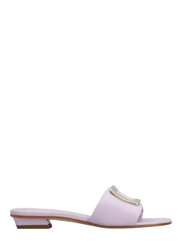 ROGER VIVIER Padded Buckle Mules - Purple