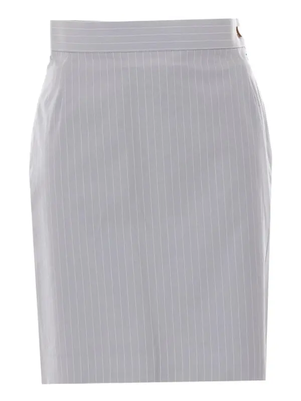 VIVIENNE WESTWOOD Pinstriped Button A-line Mini Skirt - No