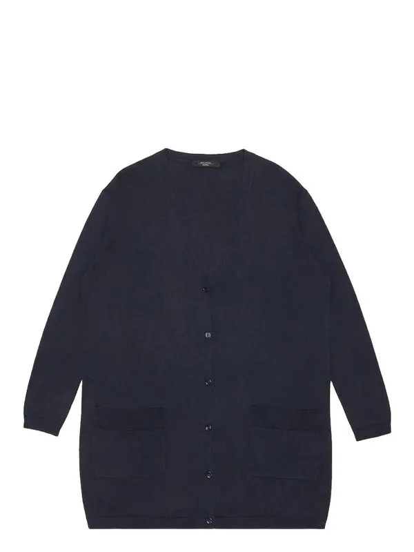 Max Mara Long-sleeved Knitted Cardigan - Blue