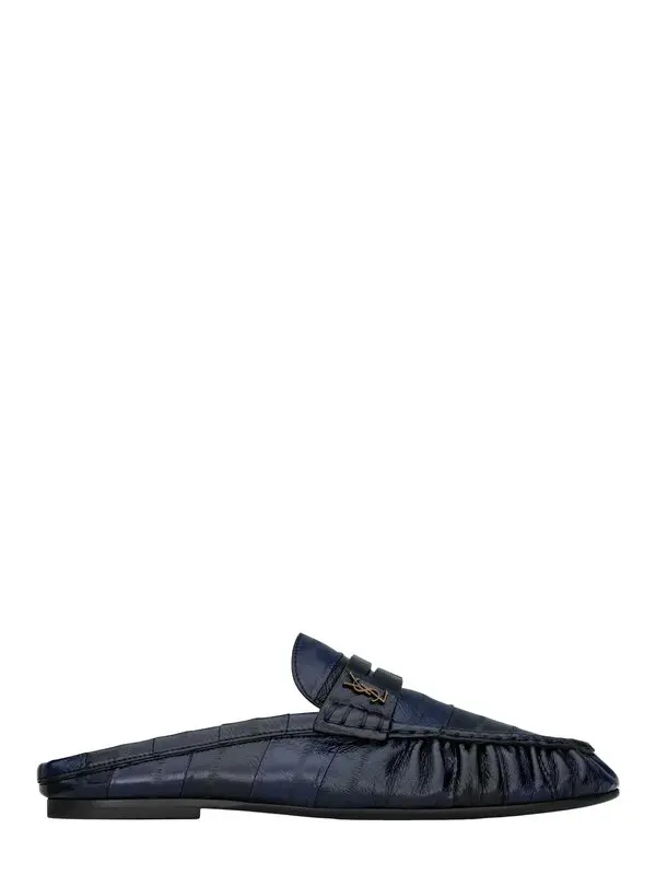 Saint Laurent Le Loafer Mules - Dark Blue