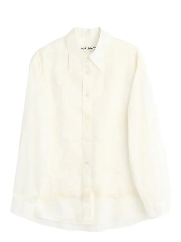 Our Legacy Oversized Flower-motif Shirt - White