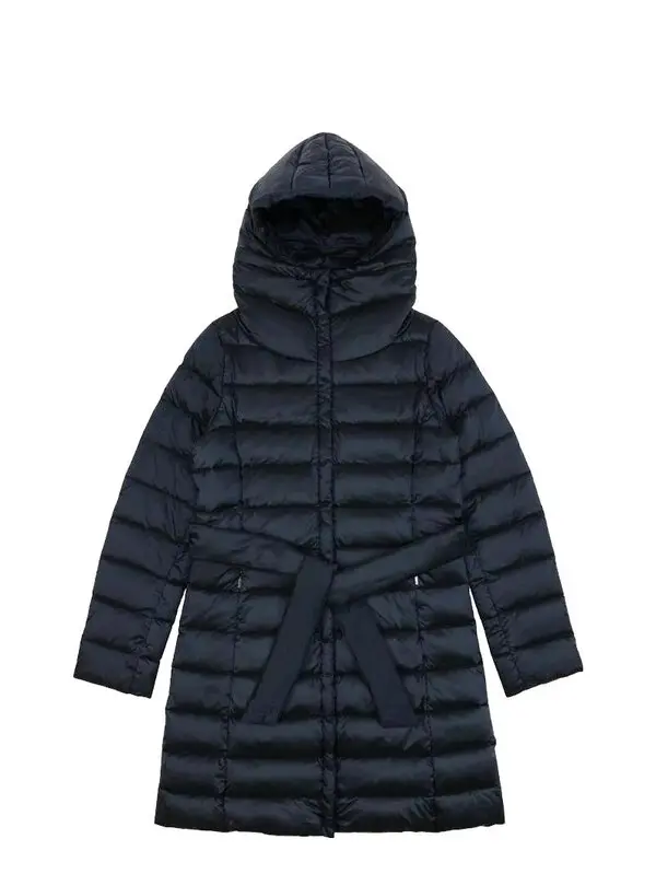 Max Mara Hooded Quilted Down Jacket - Blue