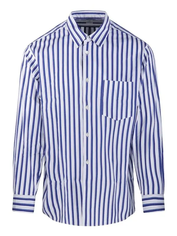 Comme Des Garçons Forever Fzb 115 Striped Shirt - Blue