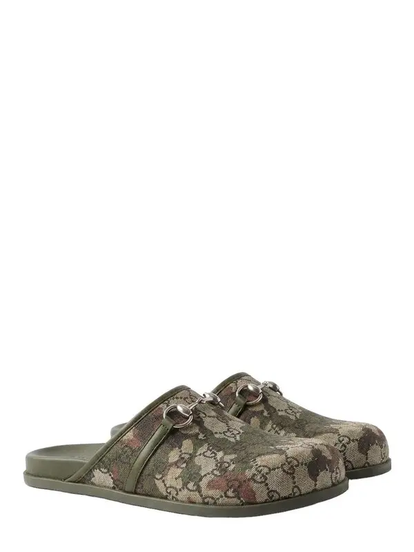 Gucci Horsebit Mule - Black And Grey