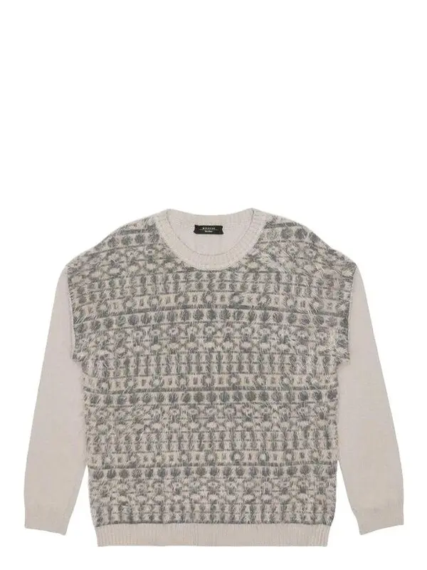 Max Mara Round Neck Long Sleeve Pullover - Gray