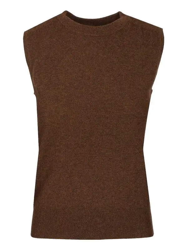 Arch4 Ribbed Cashmere Vest - Brown