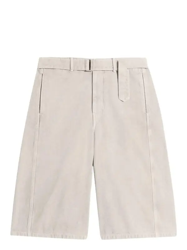 LEMAIRE Belted Denim Shorts - White