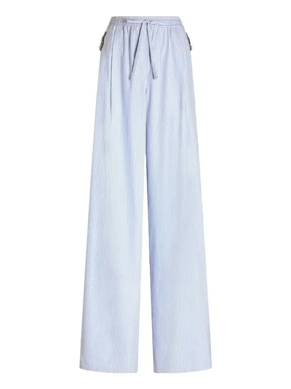 Dolce & Gabbana Striped Poplin Trousers - White