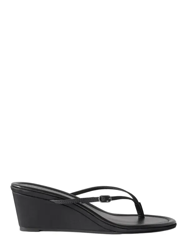 ST. AGNI Wedge Sandals - Black