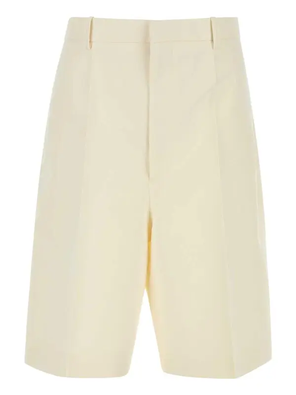 Bottega Veneta Pleat Detailed Bermuda Shorts - Nude