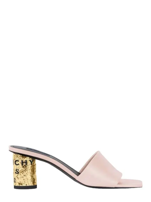 Givenchy Square Toe Tape Heeled Mules - Pink