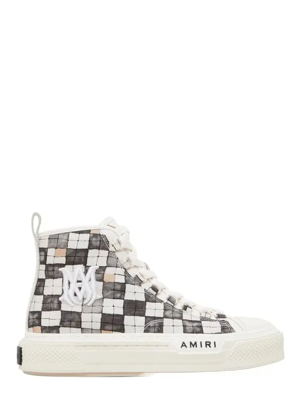 Amiri Checked High-top Sneakers - White
