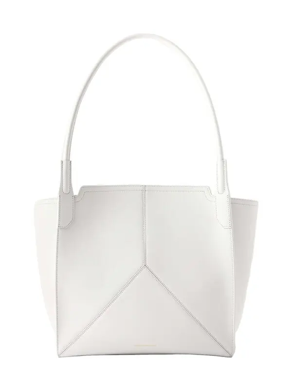 Victoria Beckham Soft Mini Metallic Leather Tote - White