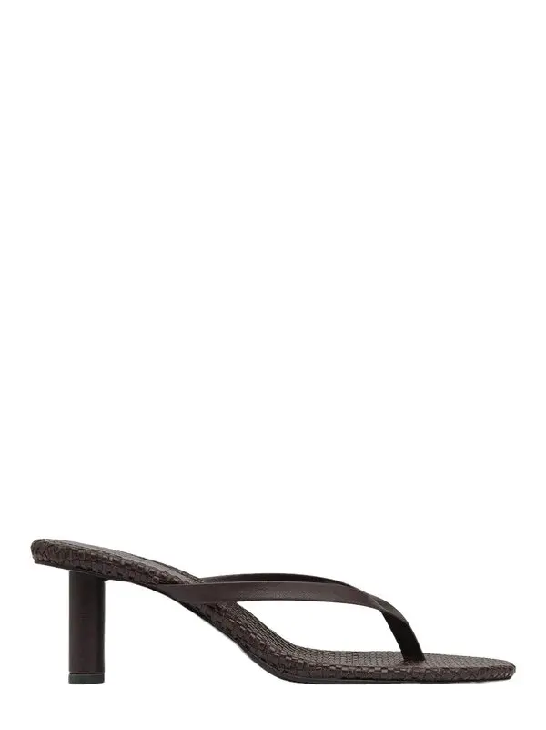 ST. AGNI Open-toe High-heeled Sandals - Coffee