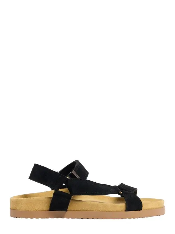 Dsquared2 Logo Detail Flat Cargo Sandals - Black