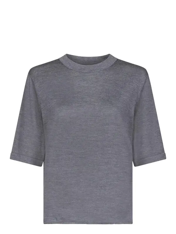 Loulou De Saison Nala 01 Boxy Short Sleeve Top - Grey