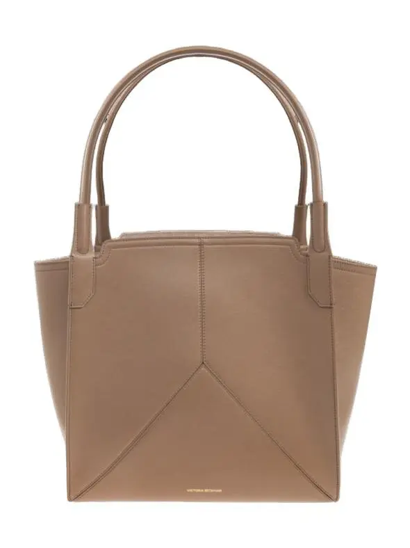 Victoria Beckham Paneled Leather Tote Bag - Brown