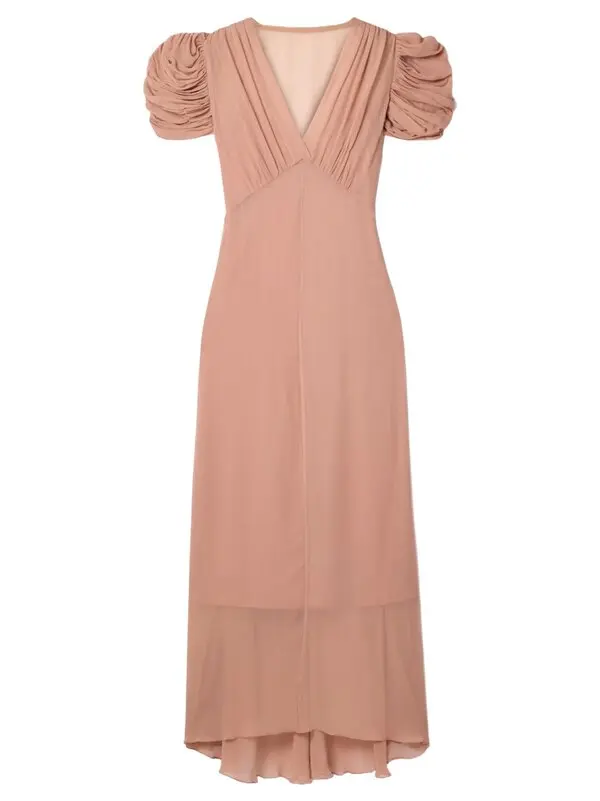 Zimmermann Eden Pleated Dress - Biscuit Color