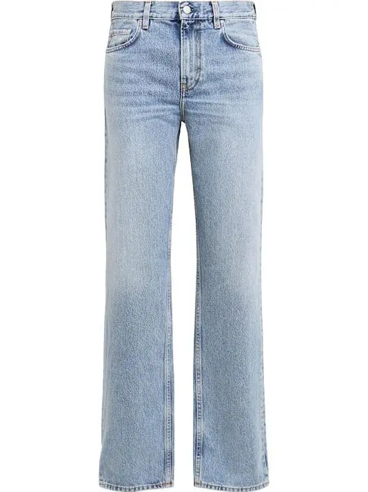 TOTEME Low Rise Straight Cotton Denim Jeans - Blue