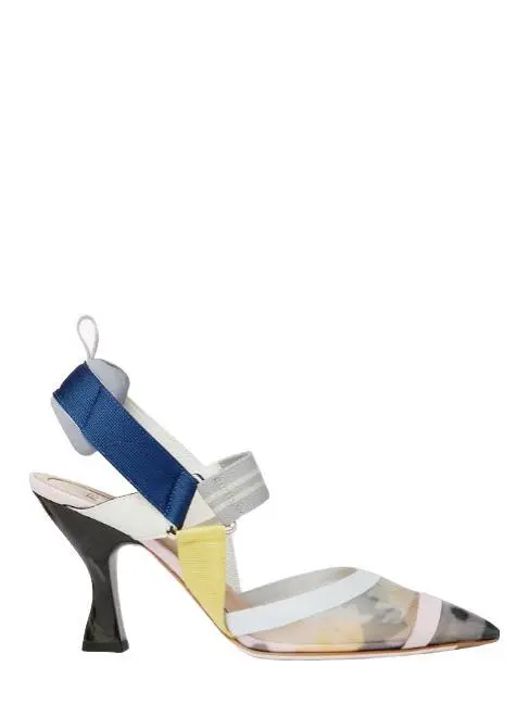 Fendi Colibrì Mesh Slingback Pumps - Multicolor