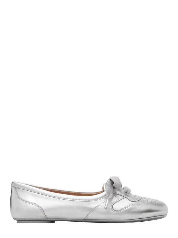 GIANVITO ROSSI Vault Ballet Flats - Silver