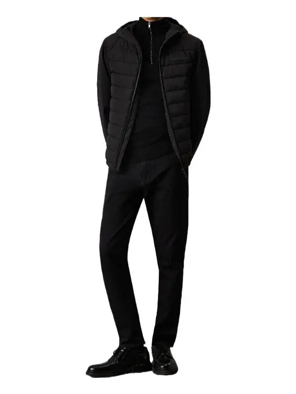 Calvin Klein Technical Twill Hooded Jacket - Black