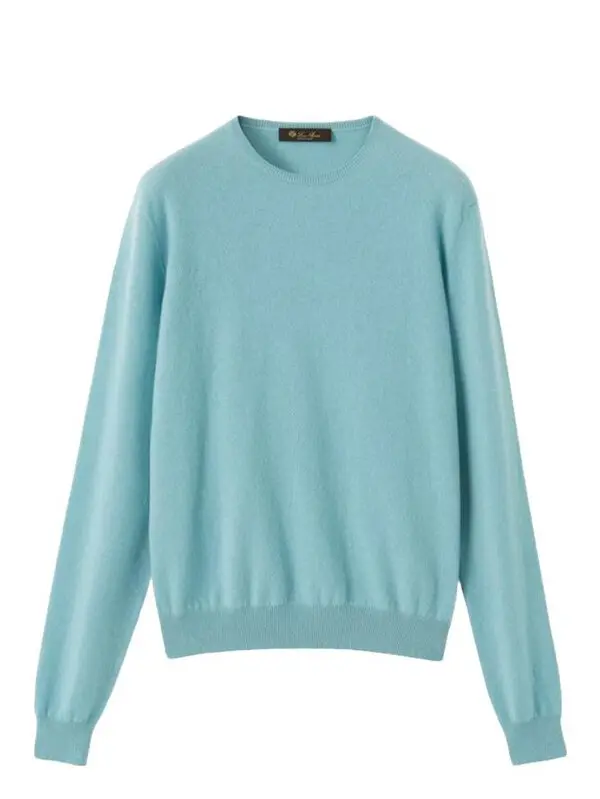 Loro Piana Sergio Crewneck Long Sleeve Sweater - Underwater Breath