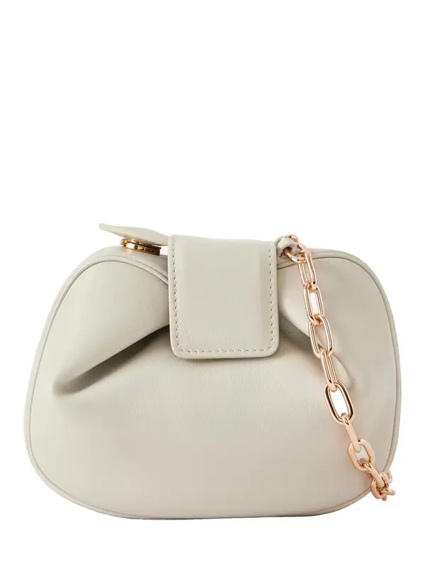 Gabriela Hearst Soft Demi Leather Clutch - Nude