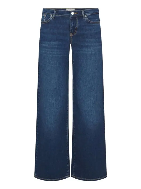 FRAME Le Slim Palazzo Jeans - Mid Denim
