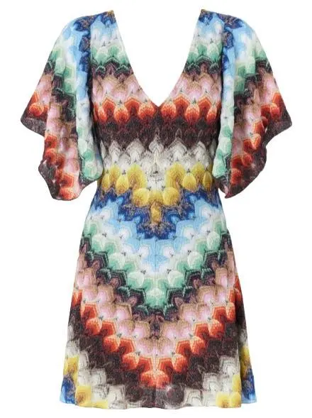 Missoni Raschel Mini Knitted Dress - Multicoloured