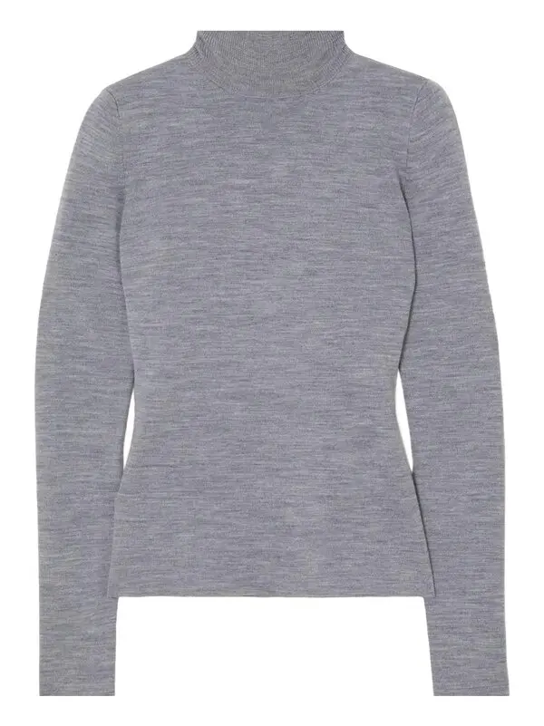 Gabriela Hearst May Roll Neck Long Sleeve Jumper - Gray