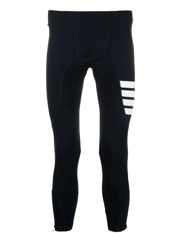 Thom Browne Signature 4 Stripe Leggings - Black