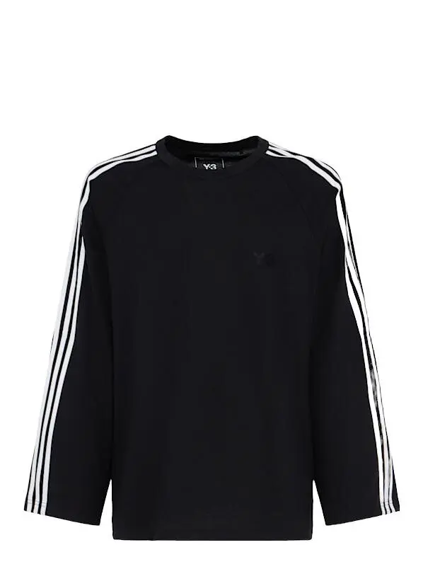 Y3 Wire Wool Blend Long Sleeve T-shirt - Black