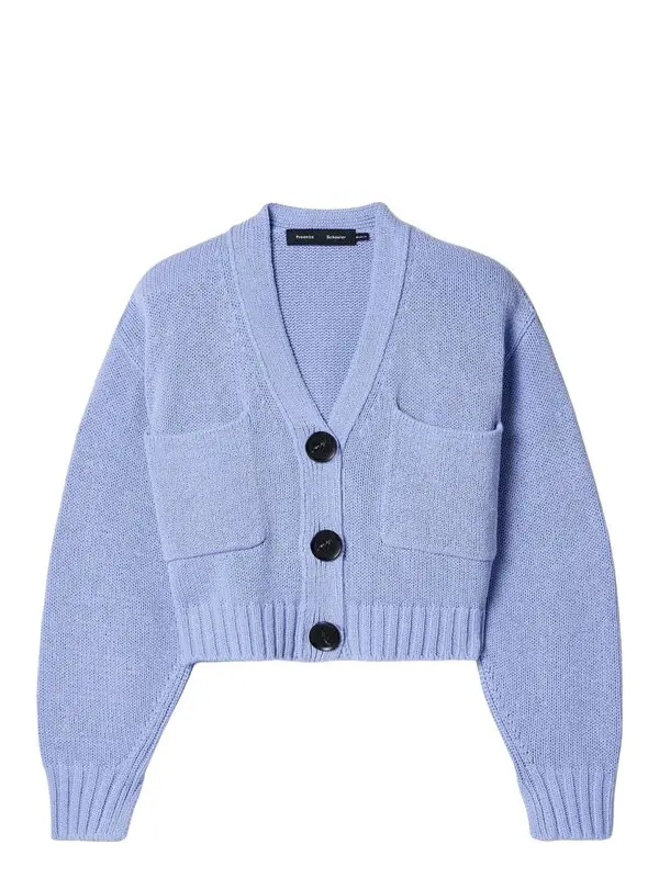 Proenza Schouler Sofia Cropped Cardigan - Light Blue
