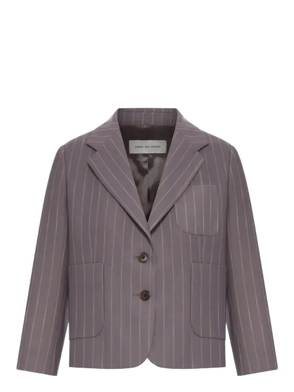 Dries Van Noten Pinstriped Blazer - Lavender