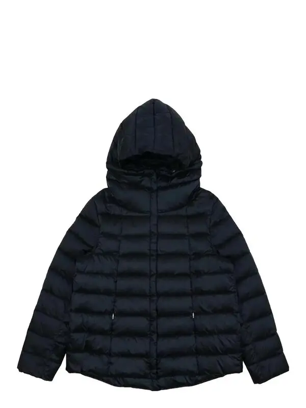 Max Mara Hooded Down Jacket With Zipper Pockets - Blue