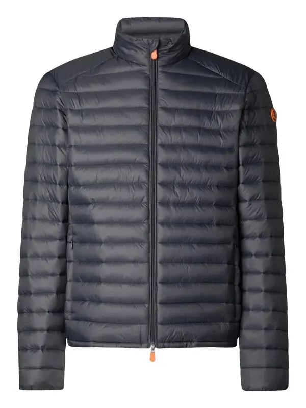 SAVE THE DUCK Long-sleeved Puffer Jacket With Stand Collar - Black