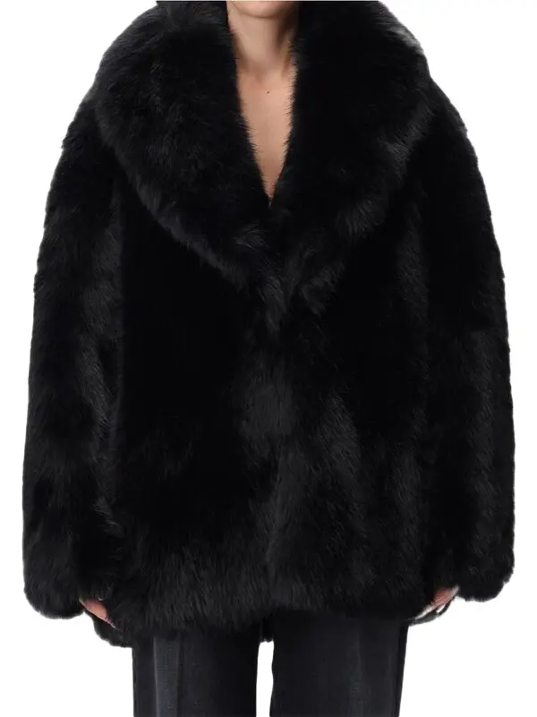 Liu Jo Faux Fur Coat - Black