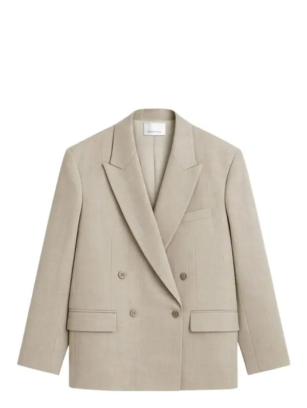 THE FRANKIE SHOP Double-breasted Suit Jacket - Nude